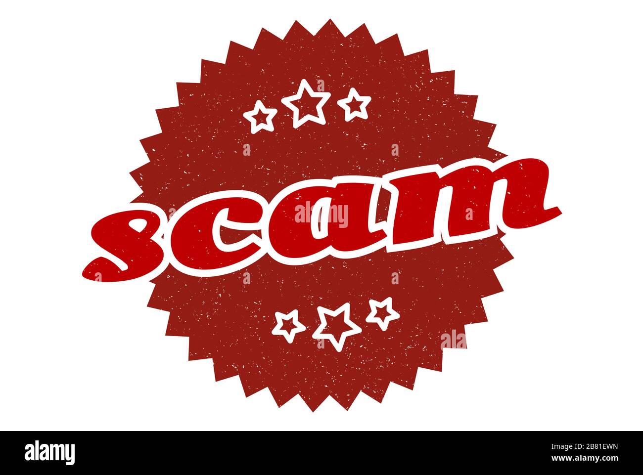 scam sign. scam round vintage retro label. scam Stock Vector Image ...