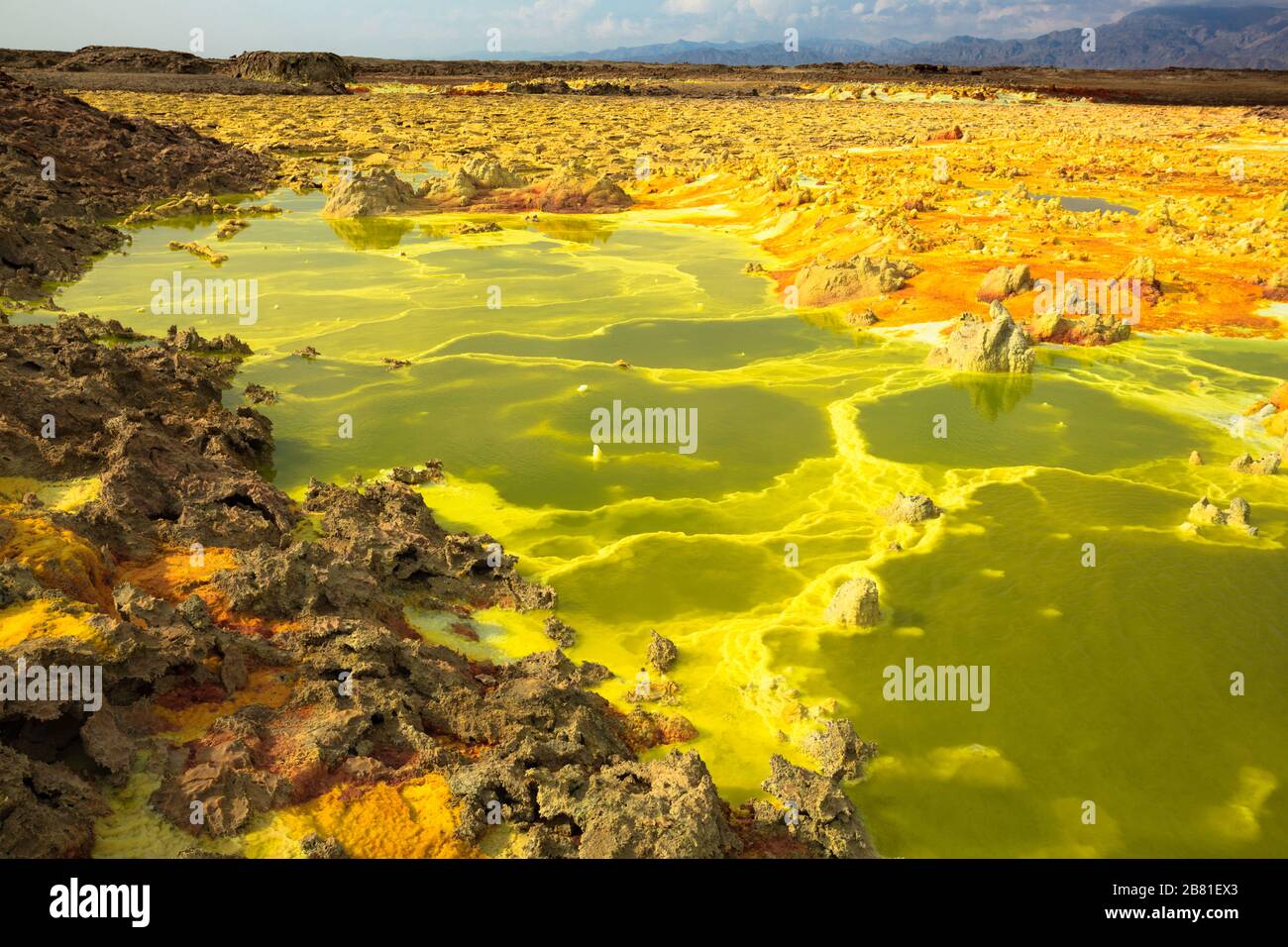 Dry desert landscape in Danakil region on the north of Ethiopia Stock ...
