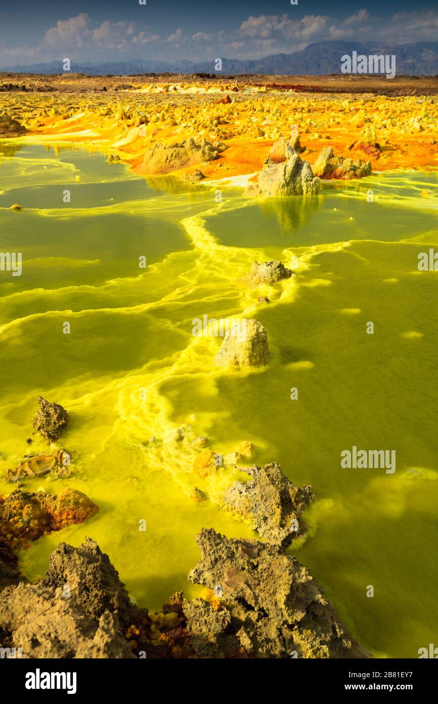 Dry desert landscape in Danakil region on the north of Ethiopia Stock ...