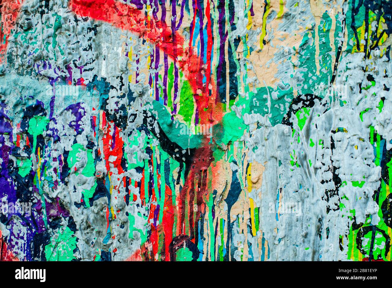 Closeup of colorful urban wall texture. Modern pattern for wallpaper ...