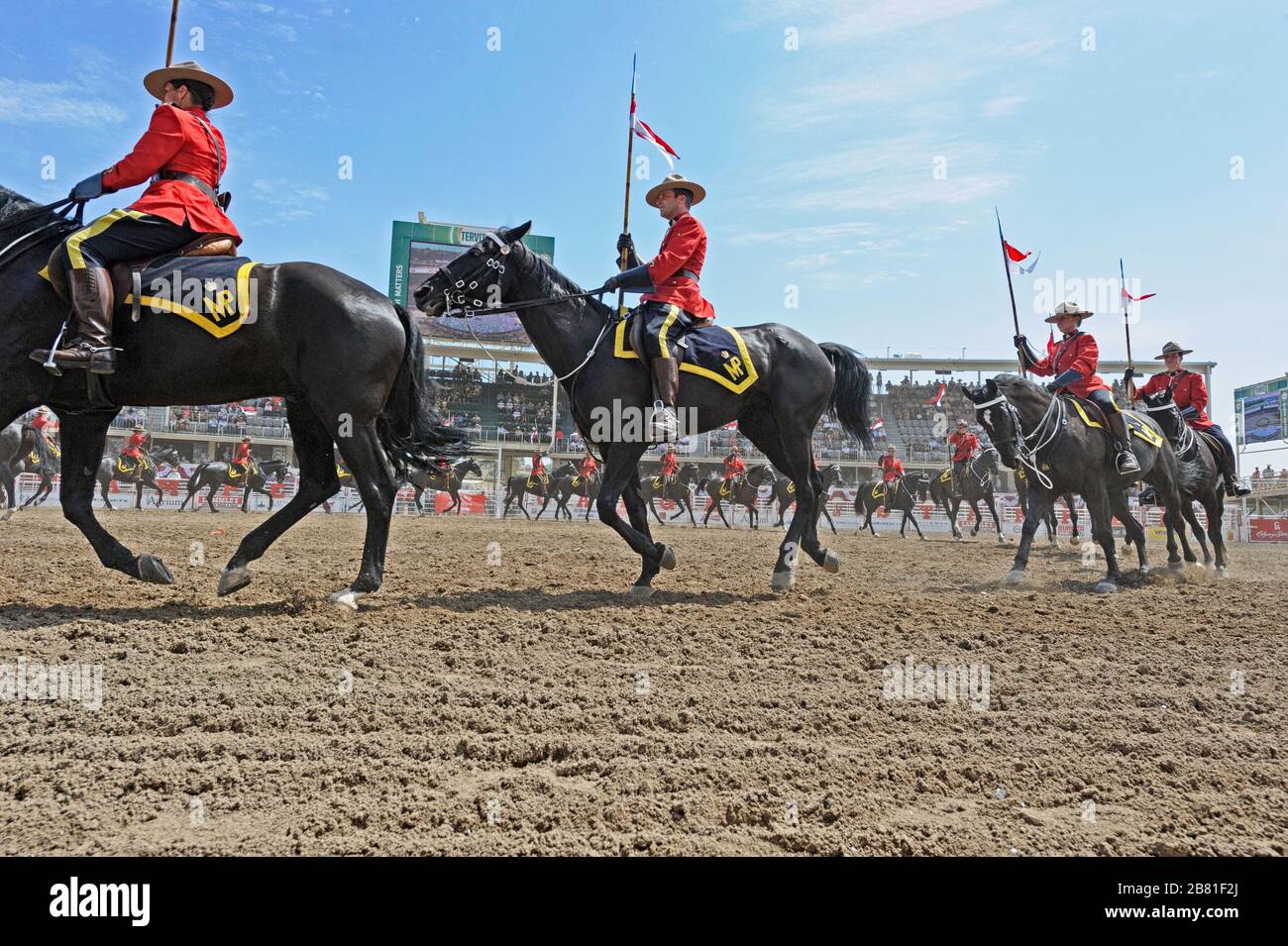 Royal Canadian Mounted Police (RCMP) Musical Ride at the Calgary ...