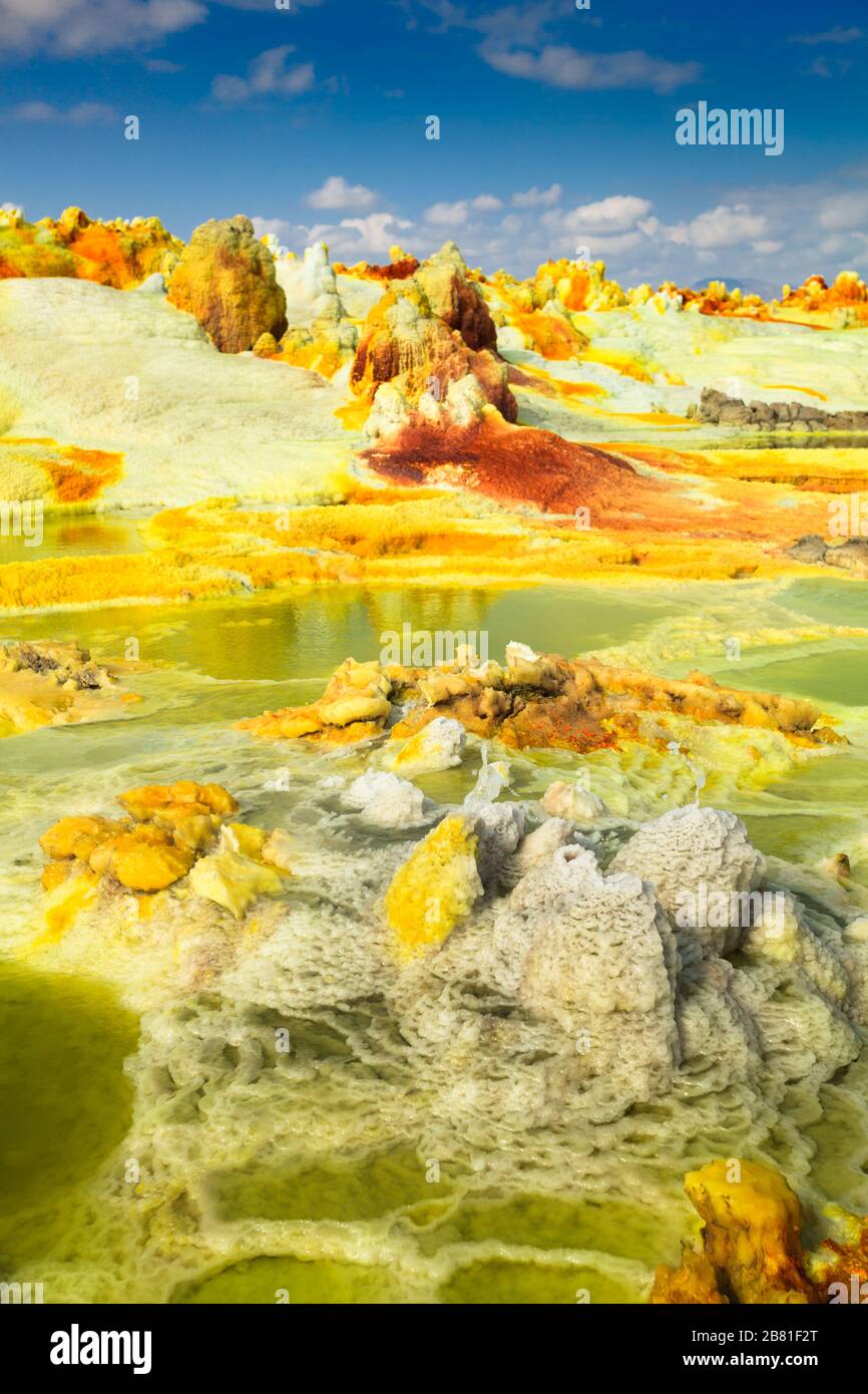 Dry desert landscape in Danakil region on the north of Ethiopia Stock ...