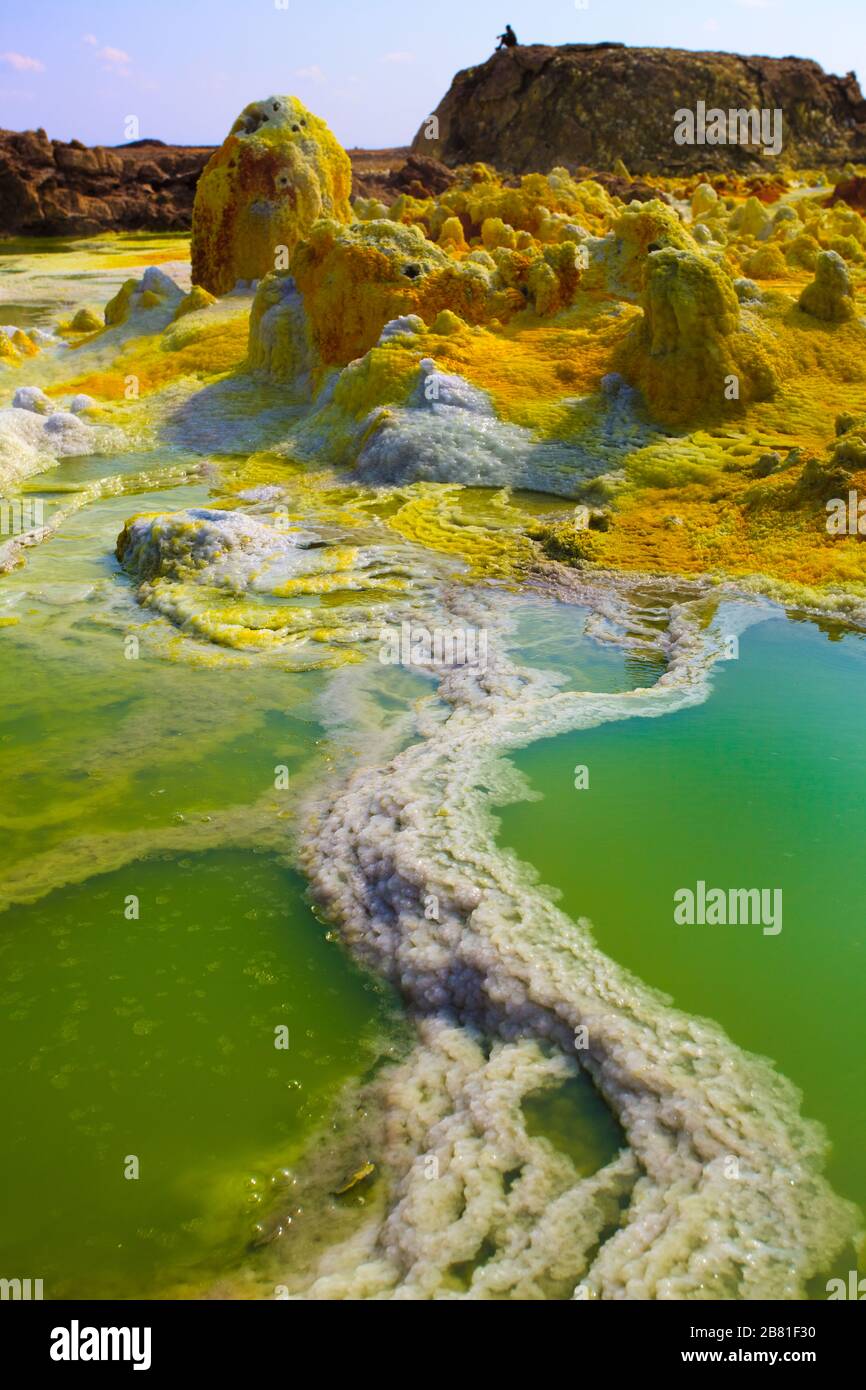 Dry desert landscape in Danakil region on the north of Ethiopia Stock ...