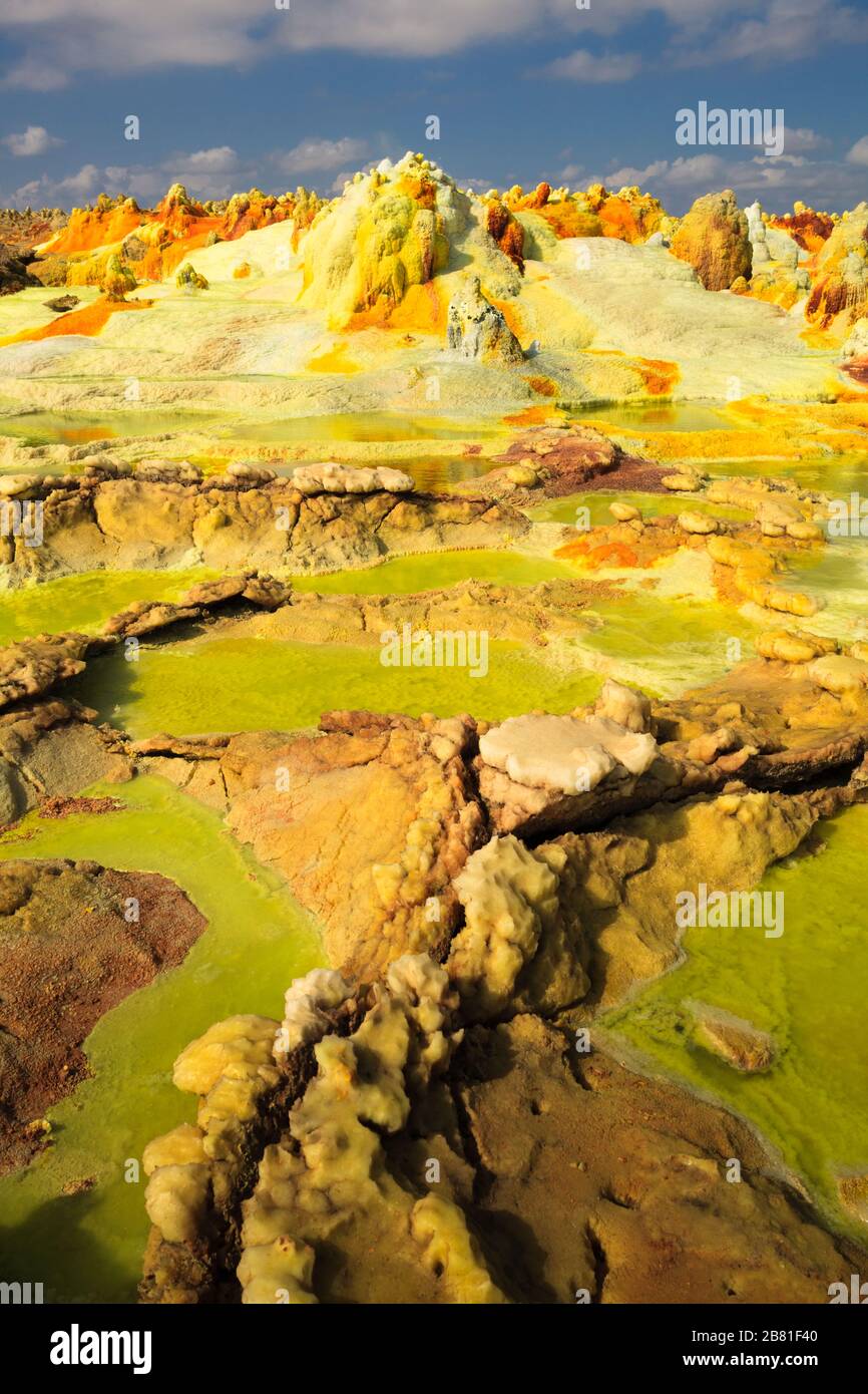 Dry desert landscape in Danakil region on the north of Ethiopia Stock ...