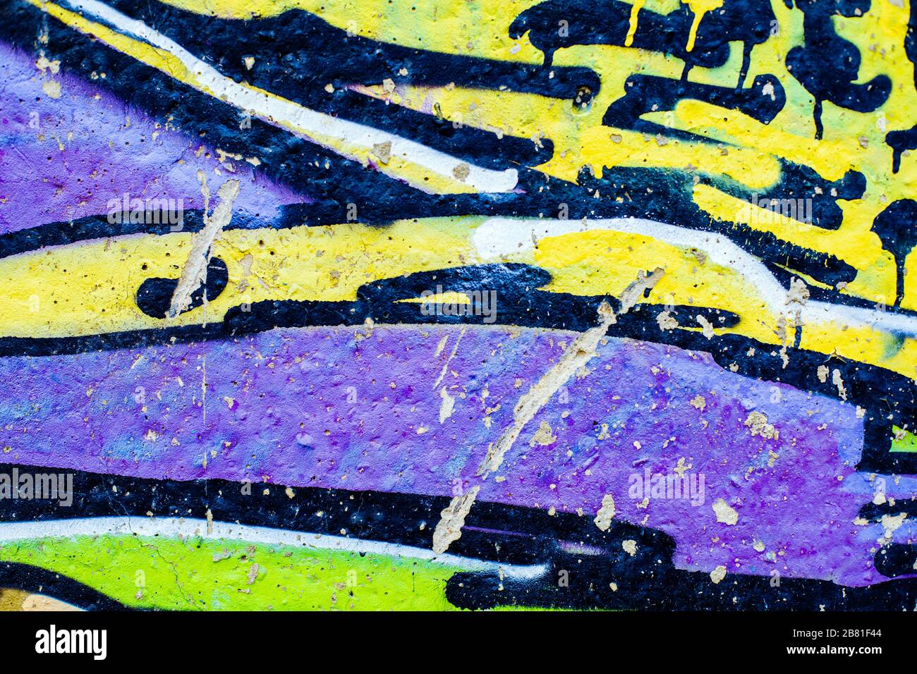 Closeup of colorful urban wall texture. Modern pattern for wallpaper ...