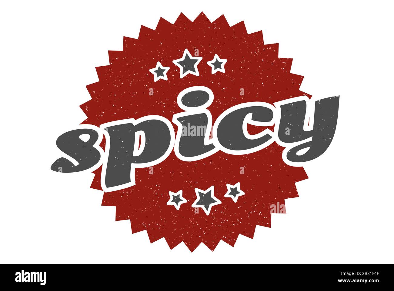 spicy sign. spicy round vintage retro label. spicy Stock Vector Image ...