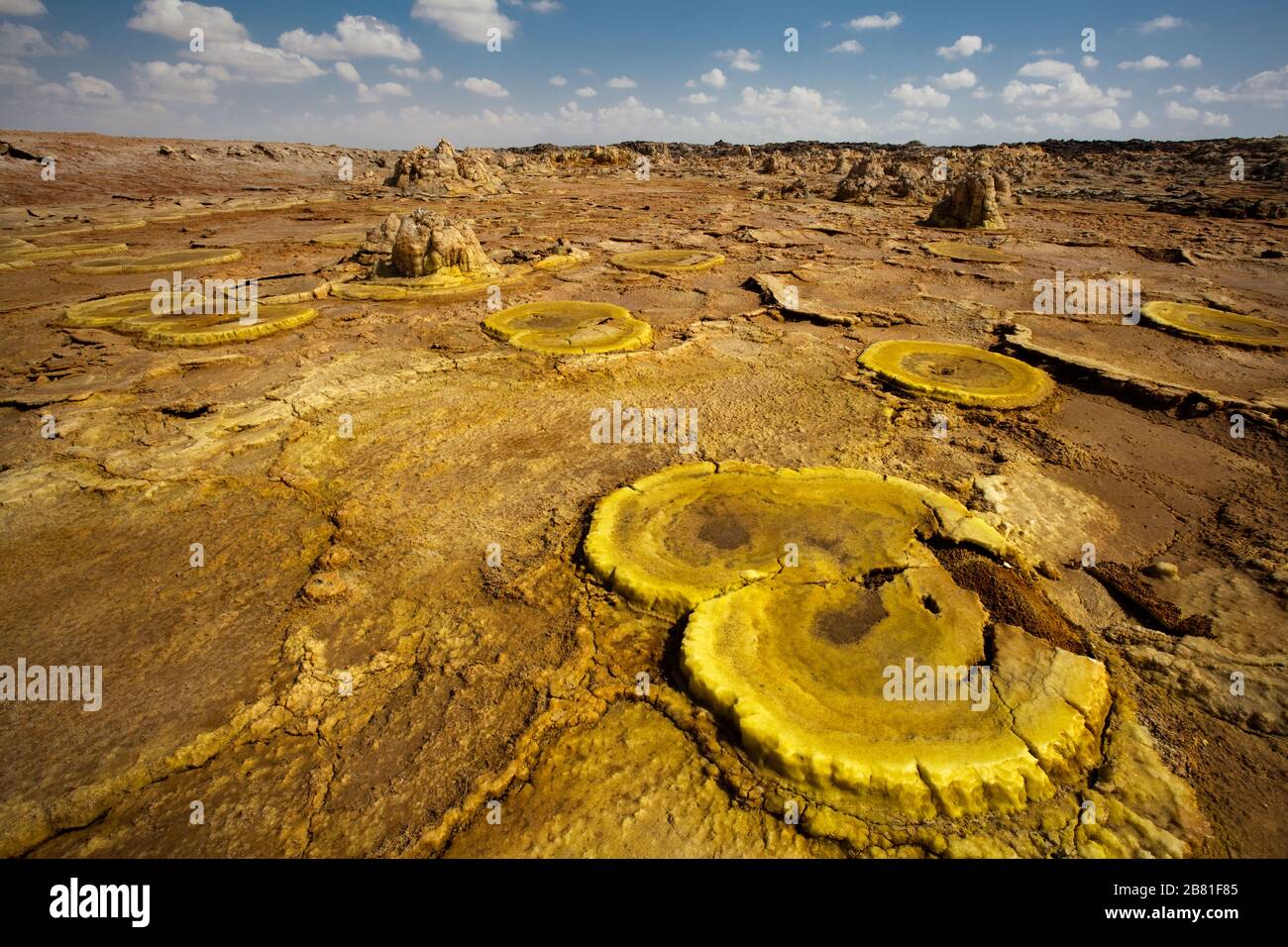 Dry desert landscape in Danakil region on the north of Ethiopia Stock ...