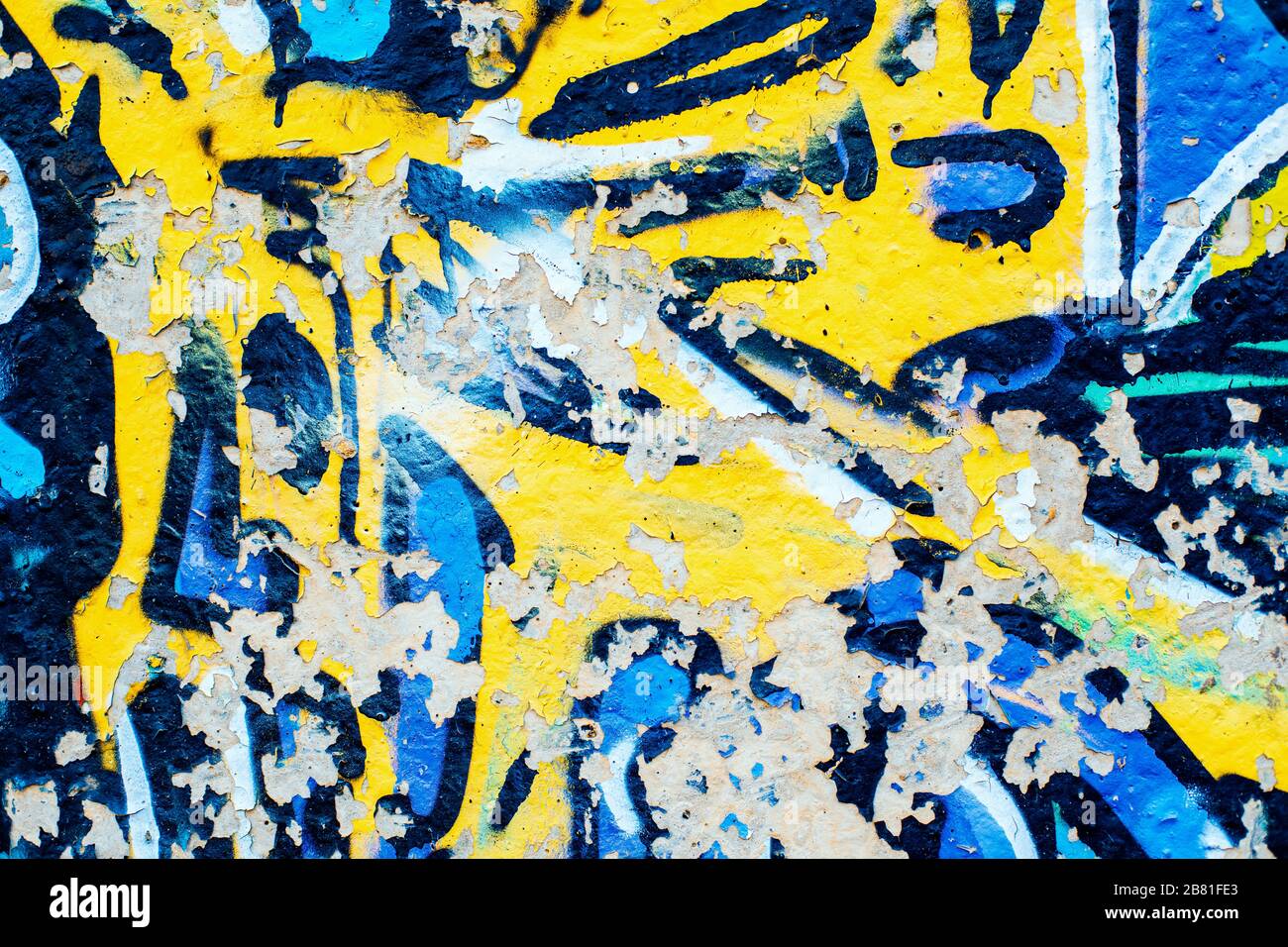 Closeup of colorful urban wall texture. Modern pattern for wallpaper ...