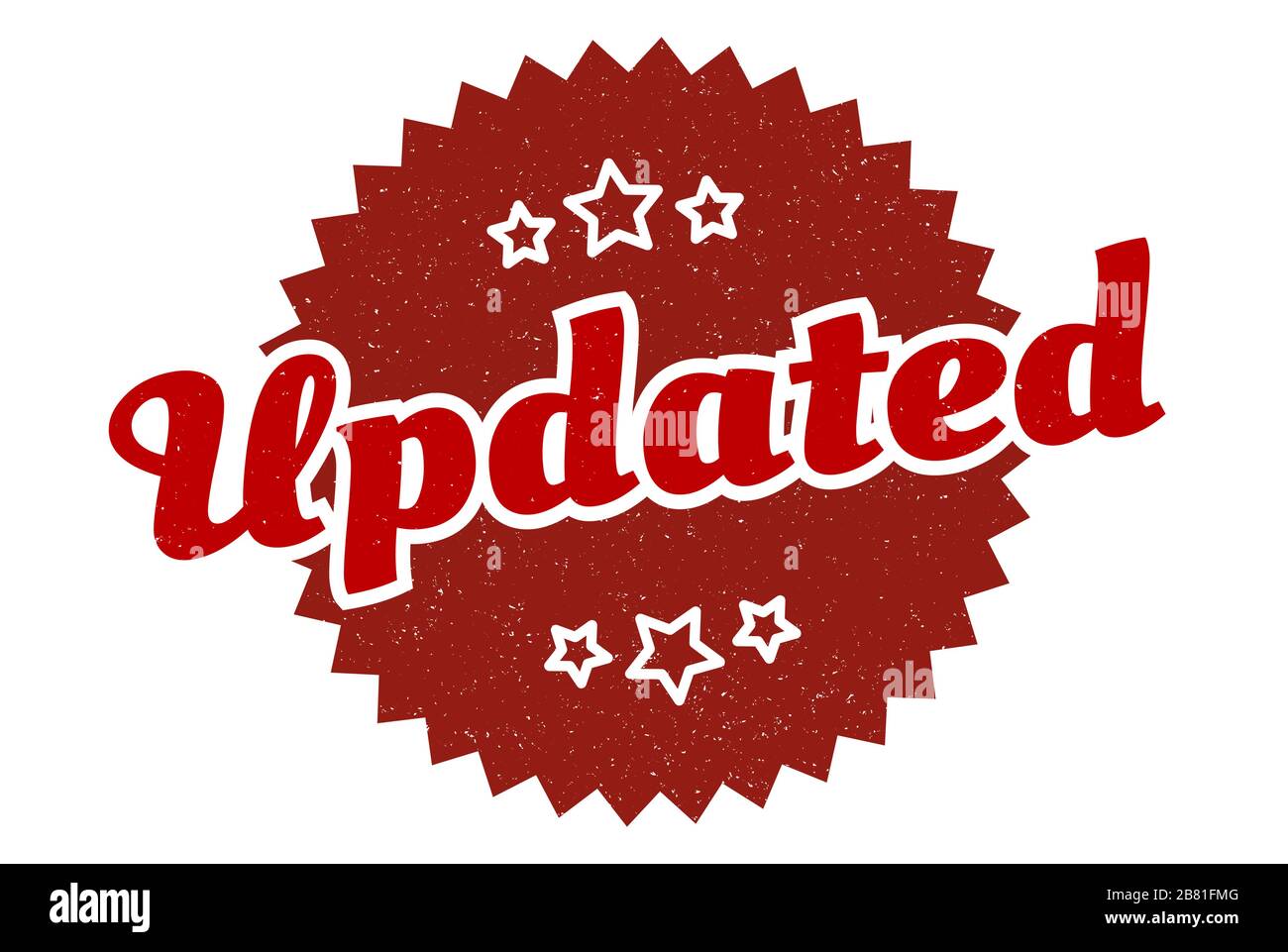 updated sign. updated round vintage retro label. updated Stock Vector ...