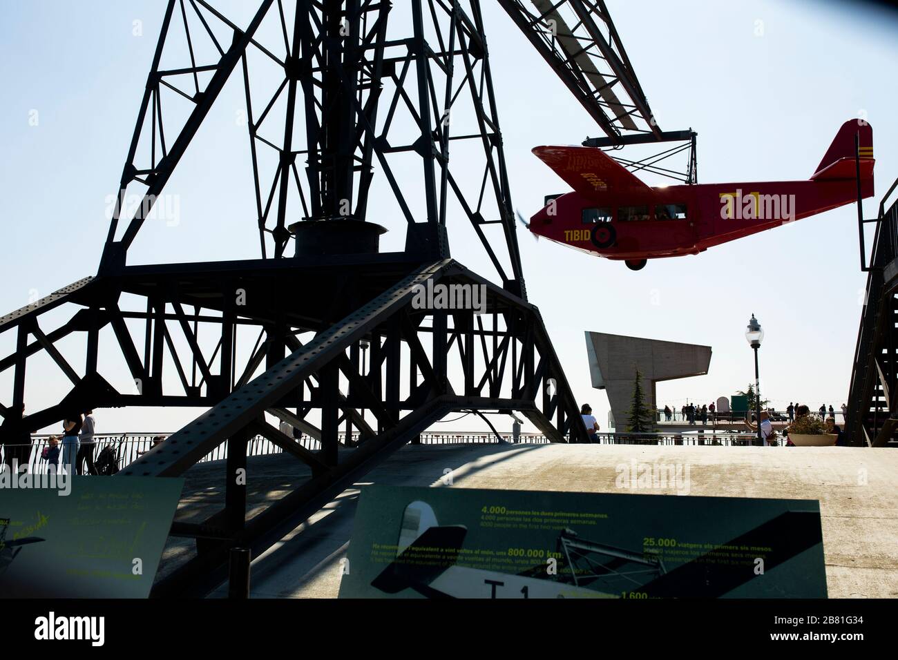 El Avió. Airplane carousel. A replica of the first aircraft to fly from ...