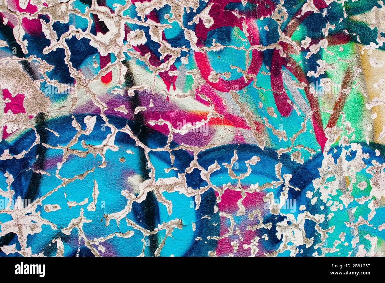 Closeup of colorful urban wall texture. Modern pattern for wallpaper ...