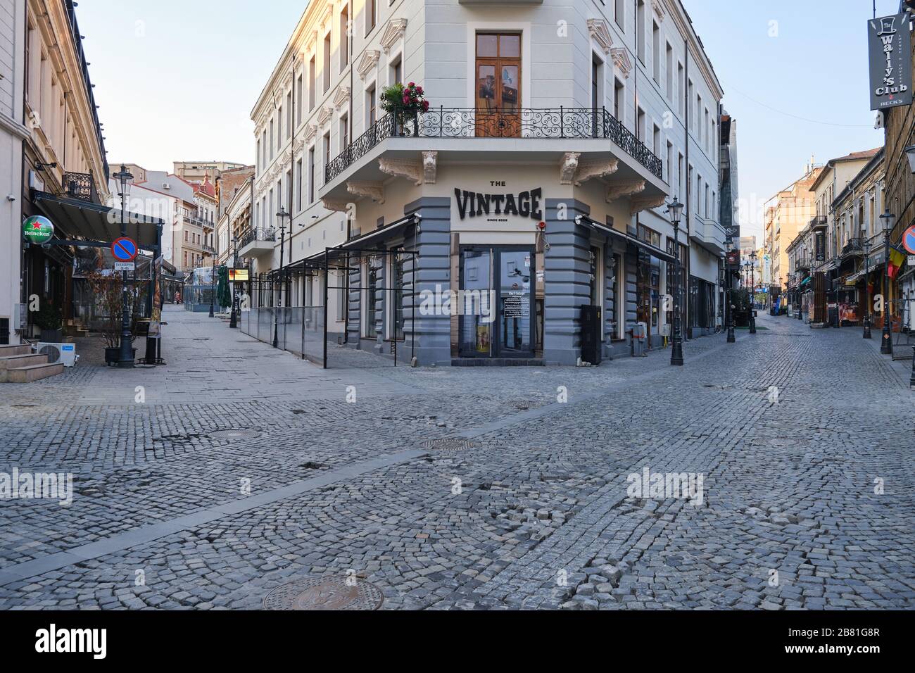 Bucharest, Romania - March 19, 2020: The Vintage pub in Bucharest old ...