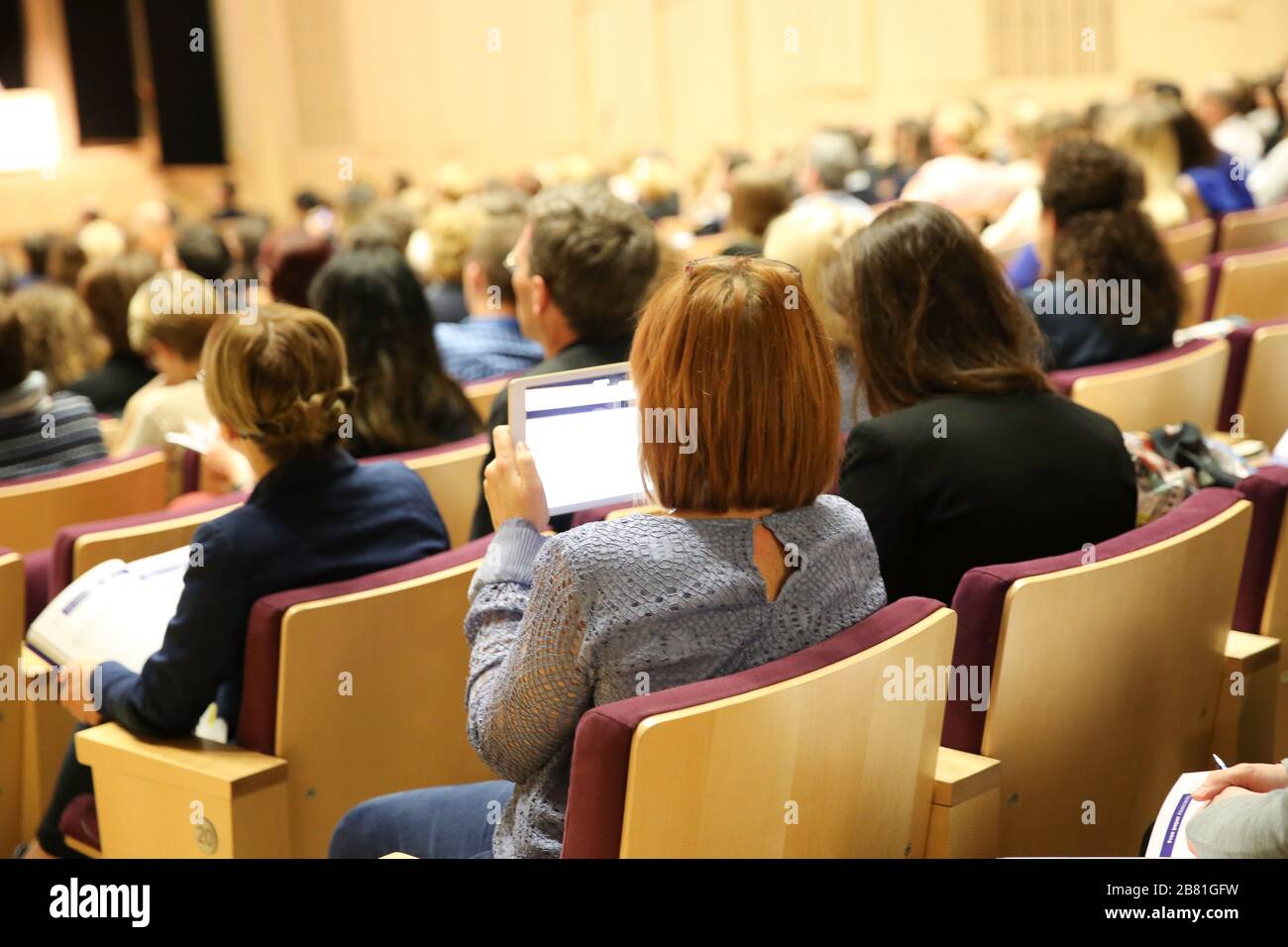 People at the conference hall Stock Photo - Alamy