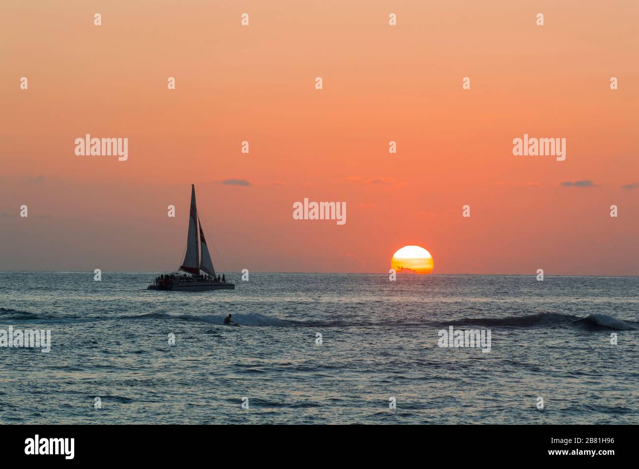 Sailing into the Sunset Stock Photo - Alamy