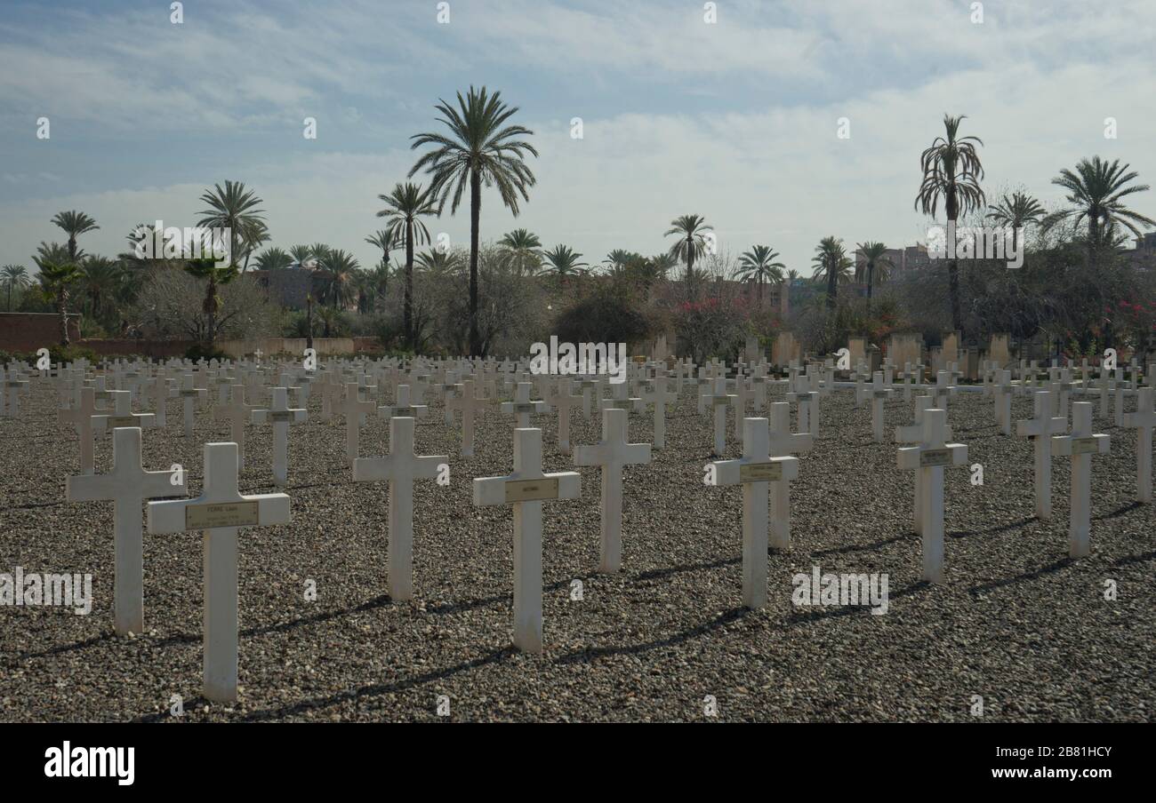 Christian cemetery in Marrakesh; Morocco Stock Photo - Alamy