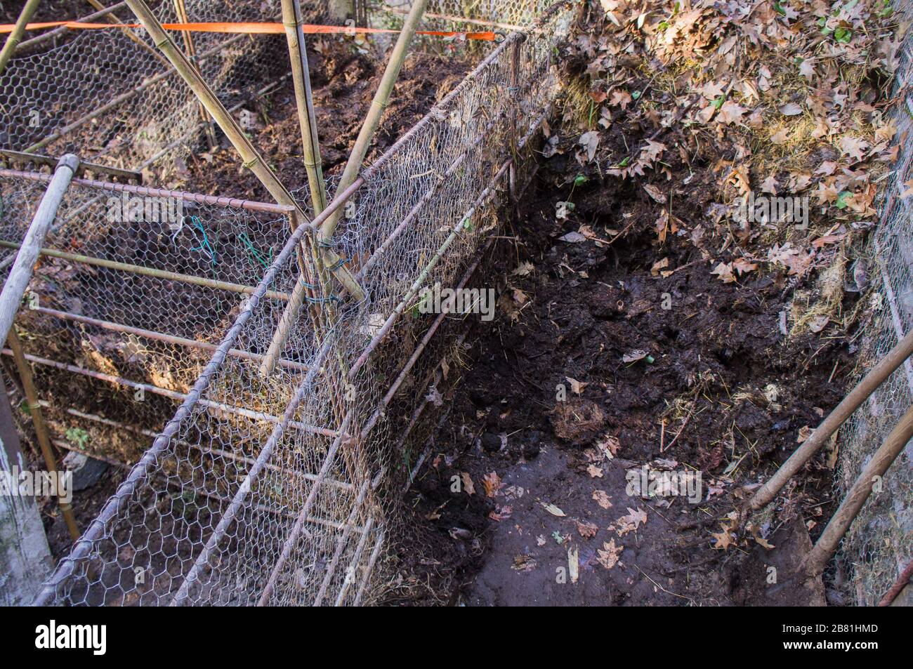 composting, household compost, aeration, turning, illustrative photo ...