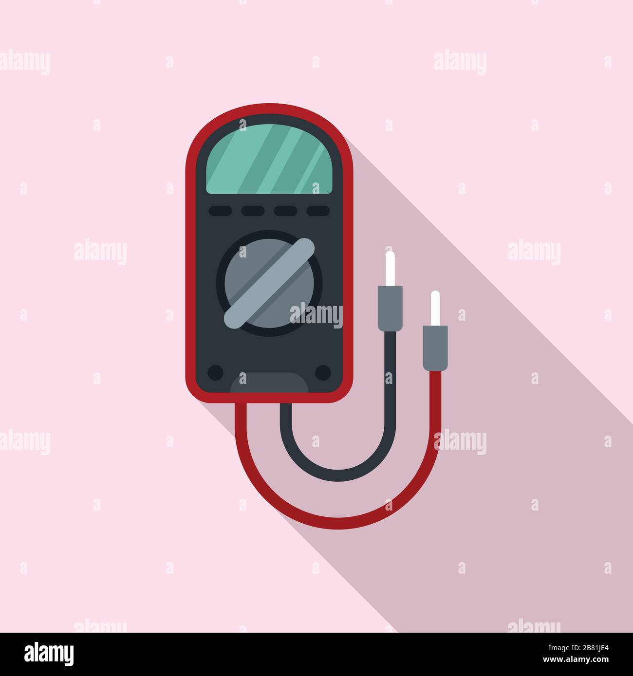 Test multimeter icon. Flat illustration of test multimeter vector icon ...