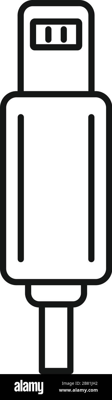 Light cable adapter icon. Outline light cable adapter vector icon for ...