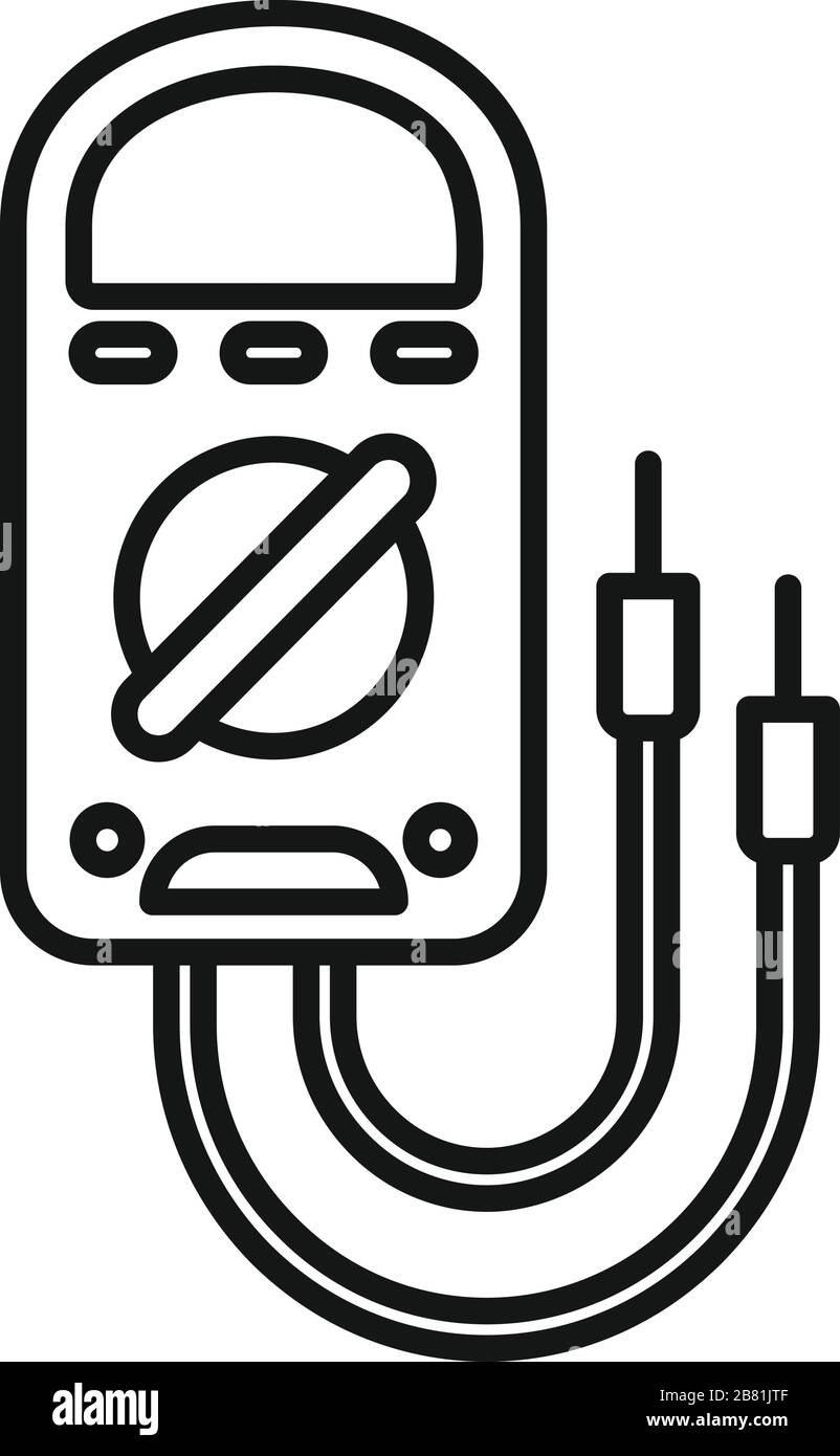 Multimeter tester icon. Outline multimeter tester vector icon for web ... Multimeter tester icon. Outline multimeter tester vector icon for web ...