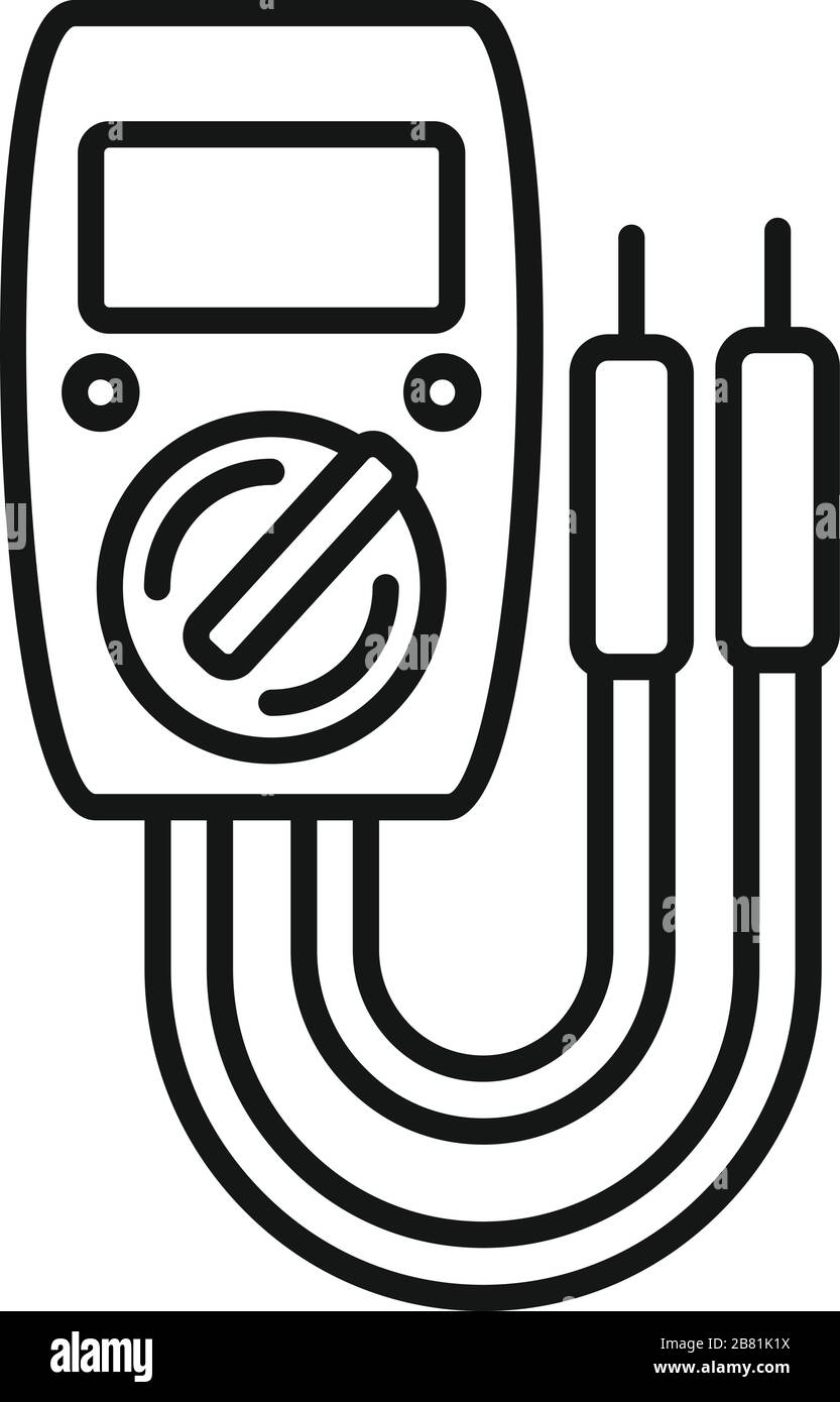 Digital multimeter icon. Outline digital multimeter vector icon for web ...