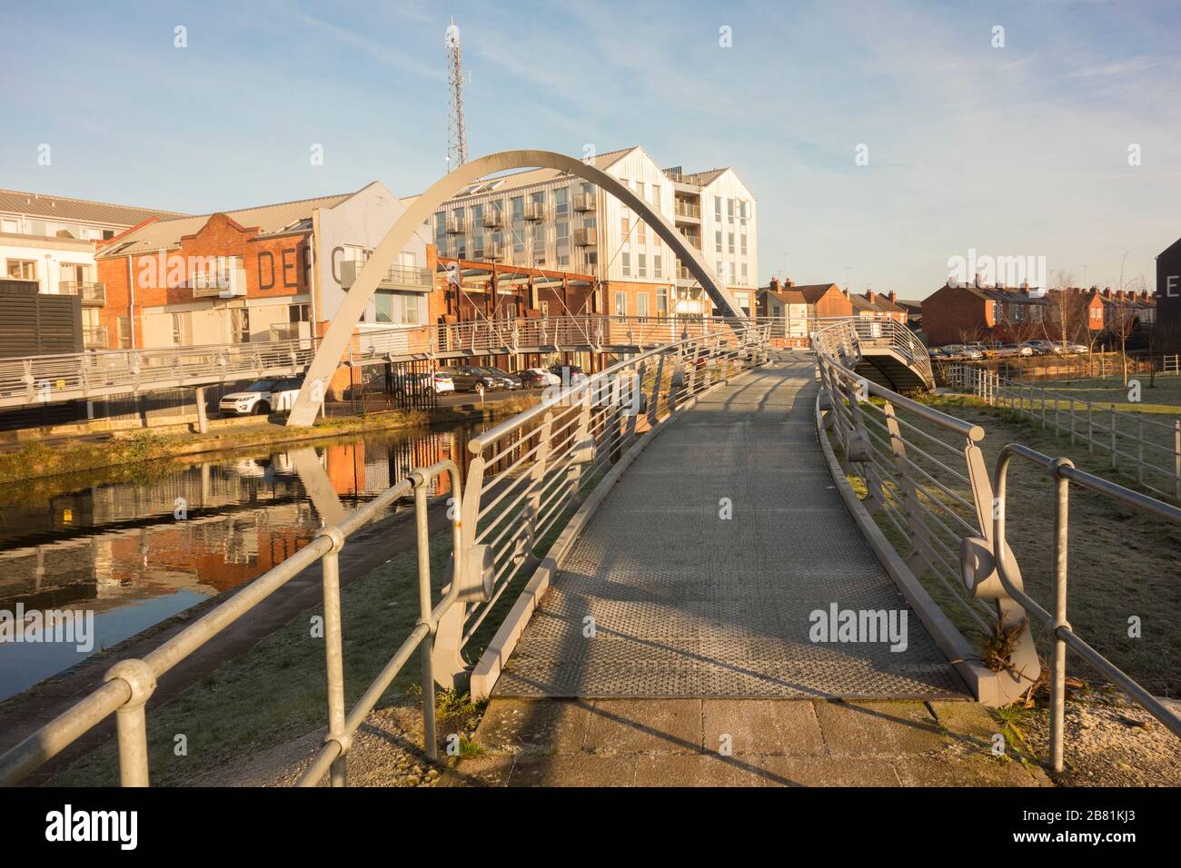 Electric Wharf Bridge on the Coventry canal UK Stock Photo - Alamy
