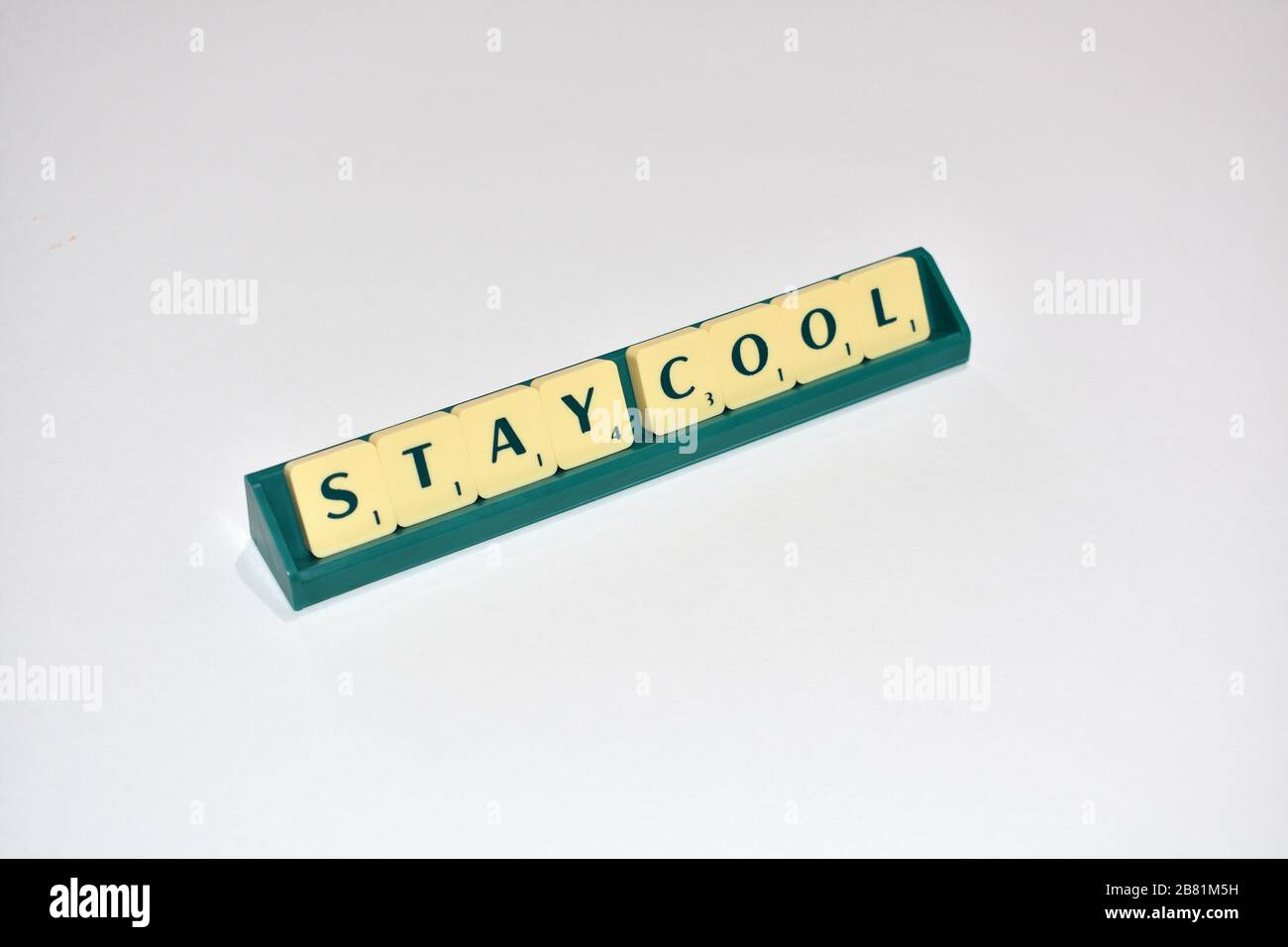 Scrabble tiles spell out Stay Cool Motivational quote Scrabble Blocks ...