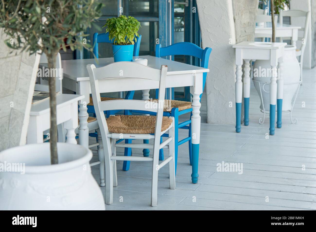 Greek Restaurant - exterior Stock Photo - Alamy