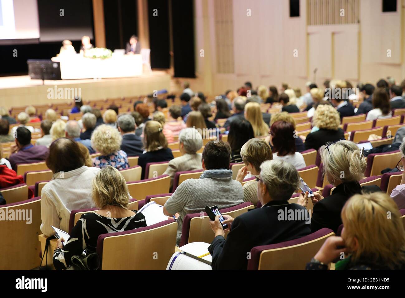 People at the conference hall Stock Photo - Alamy