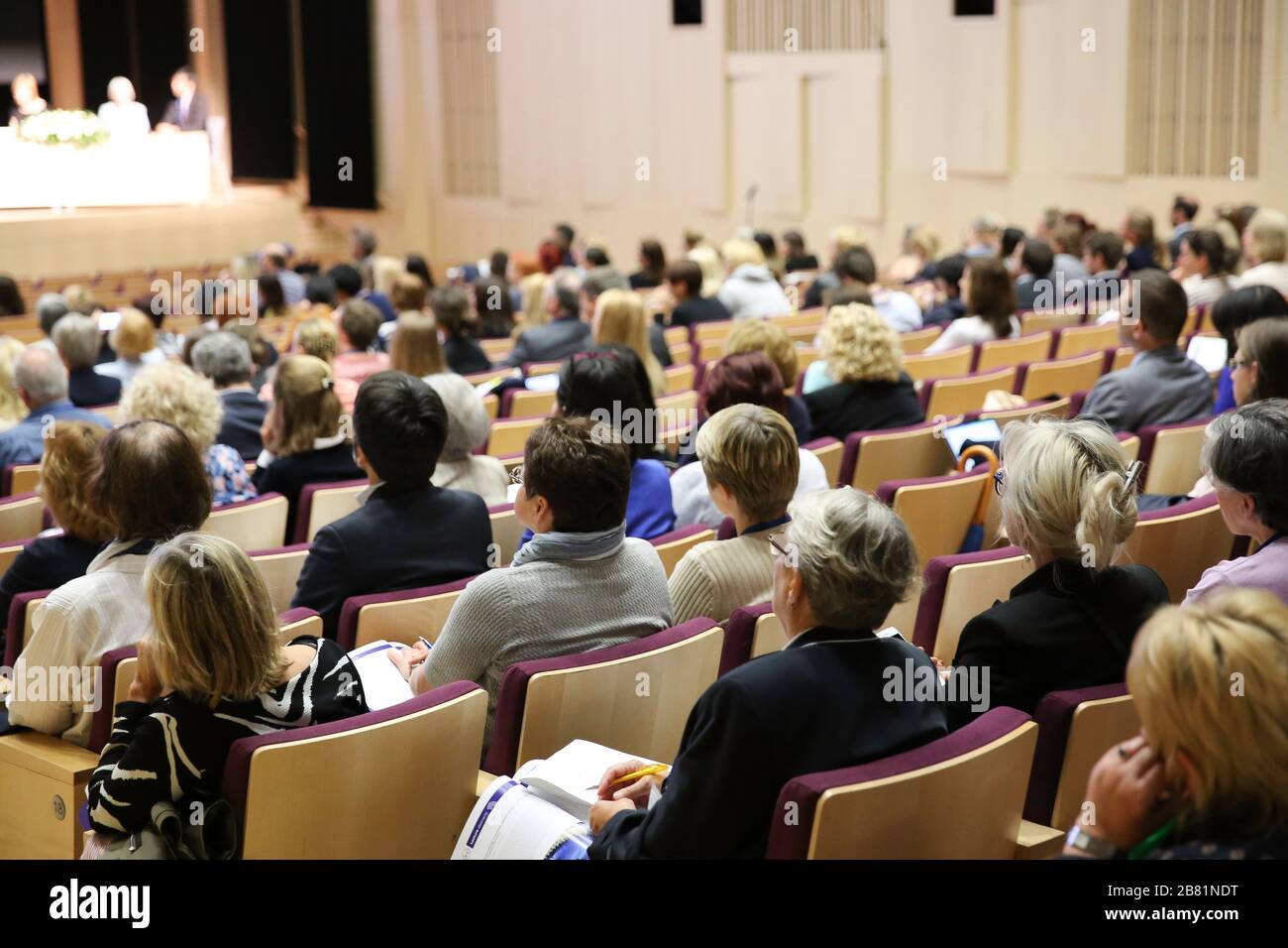 People at the conference hall Stock Photo - Alamy