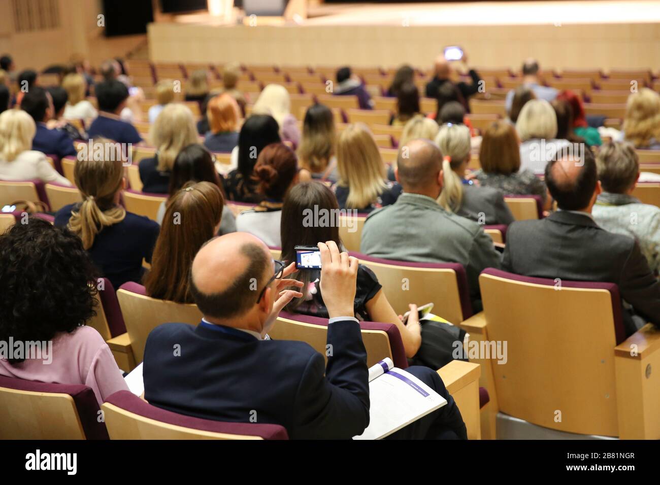 People at the conference hall Stock Photo - Alamy
