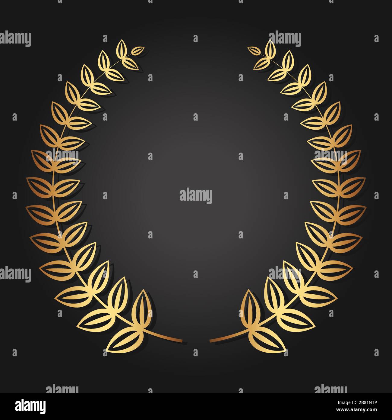 Golden laurel wreath. Luxury reward for VIP person Stock Vector Image ...