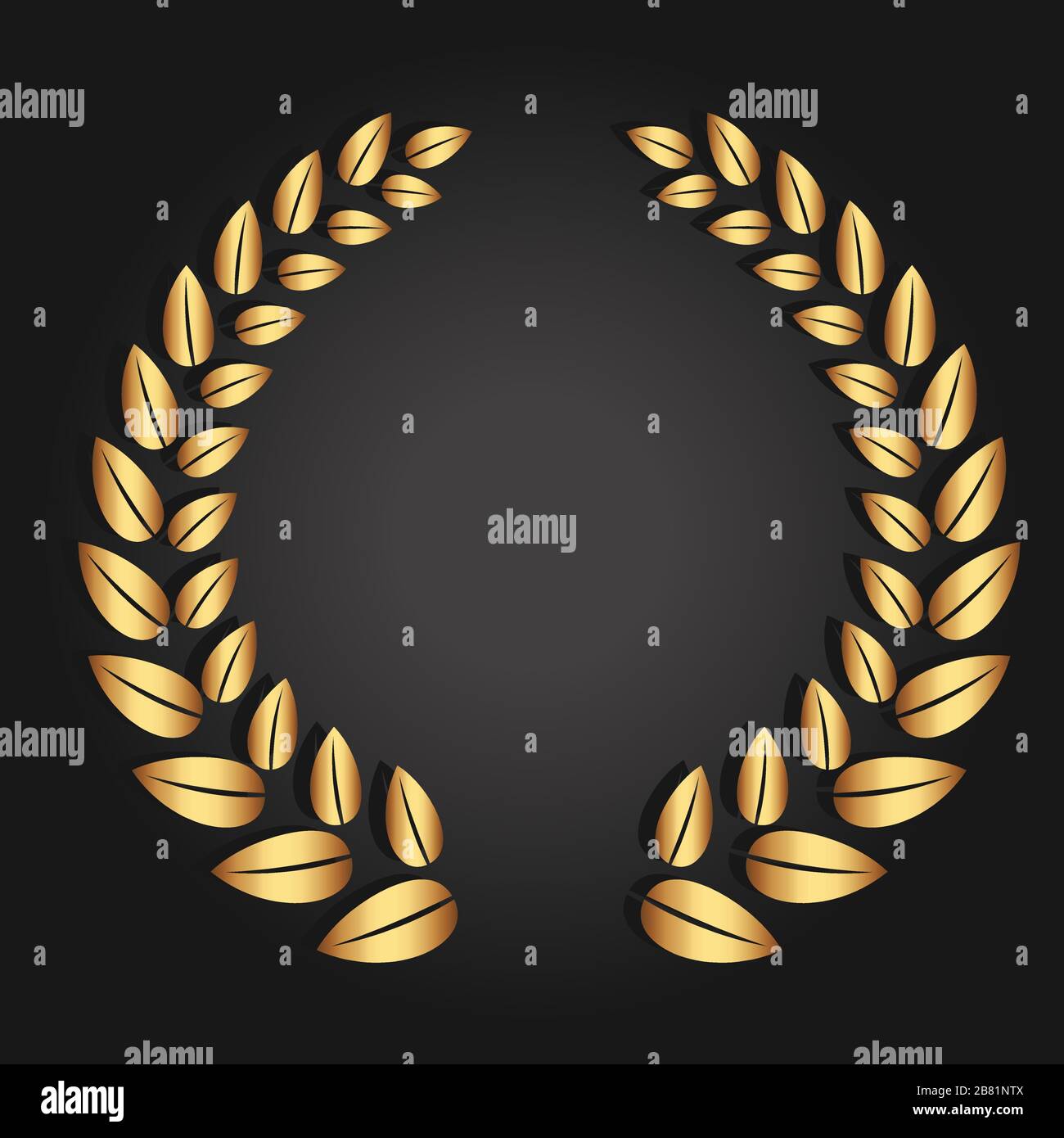 Golden laurel wreath. Luxury reward for VIP person Stock Vector Image ...