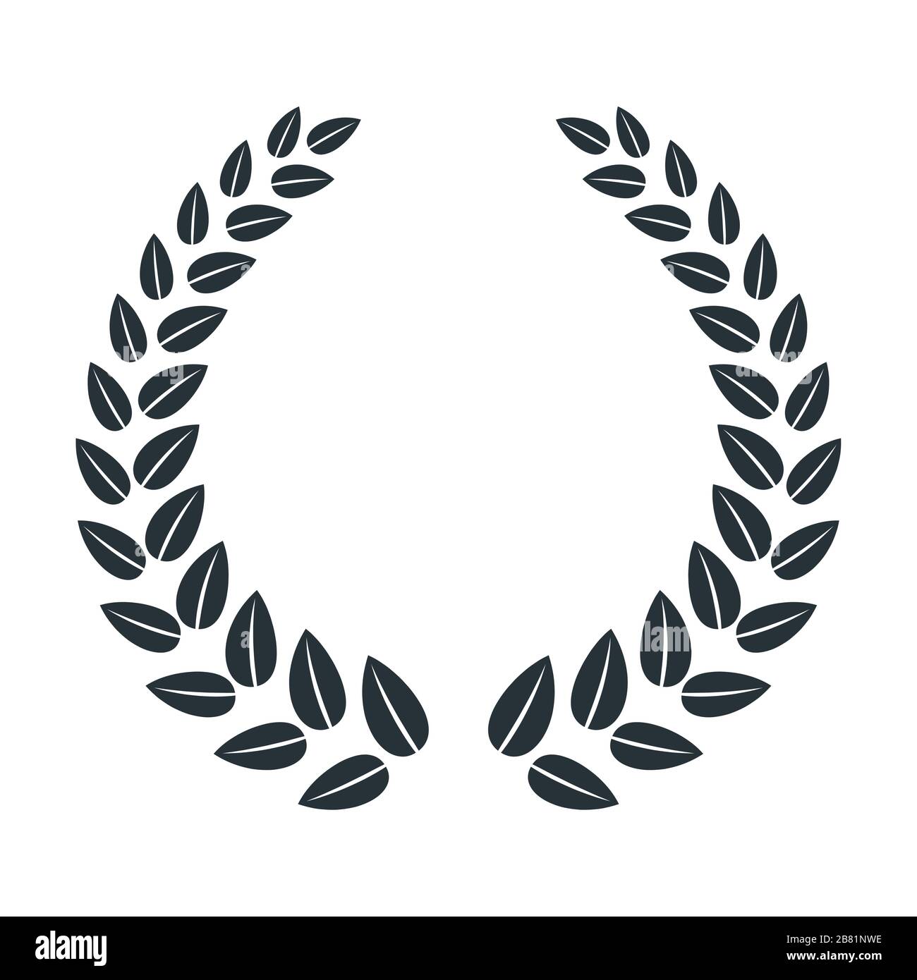 Black laurel wreath. Luxury reward for VIP person Stock Vector Image ...