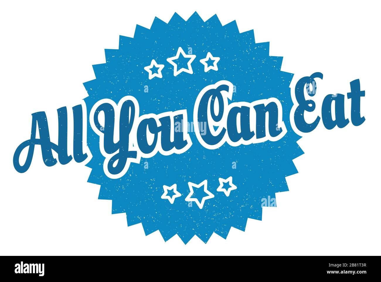 all you can eat sign. all you can eat round vintage retro label. all ...