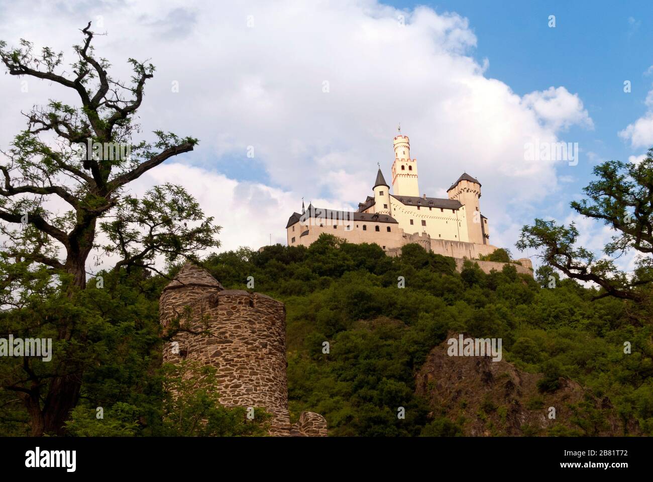 Marksburg Castle at the River Rhine in Germany Stock Photo - Alamy