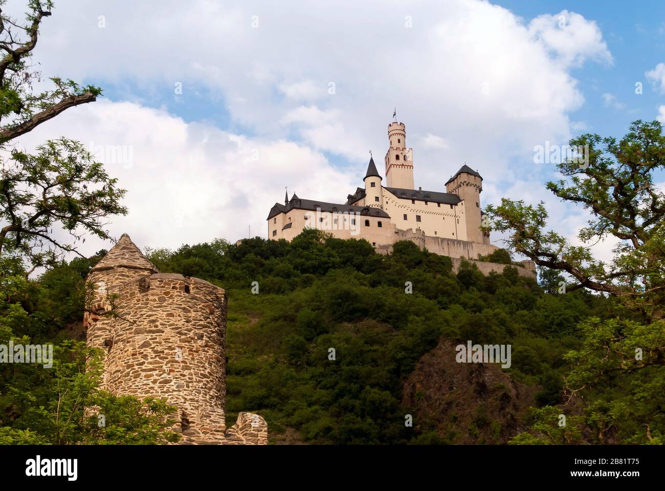 Marksburg Castle at the River Rhine in Germany Stock Photo - Alamy
