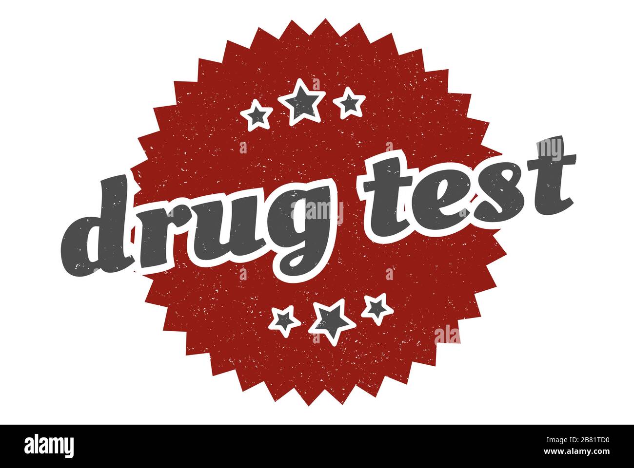 drug test sign. drug test round vintage retro label. drug test Stock ...