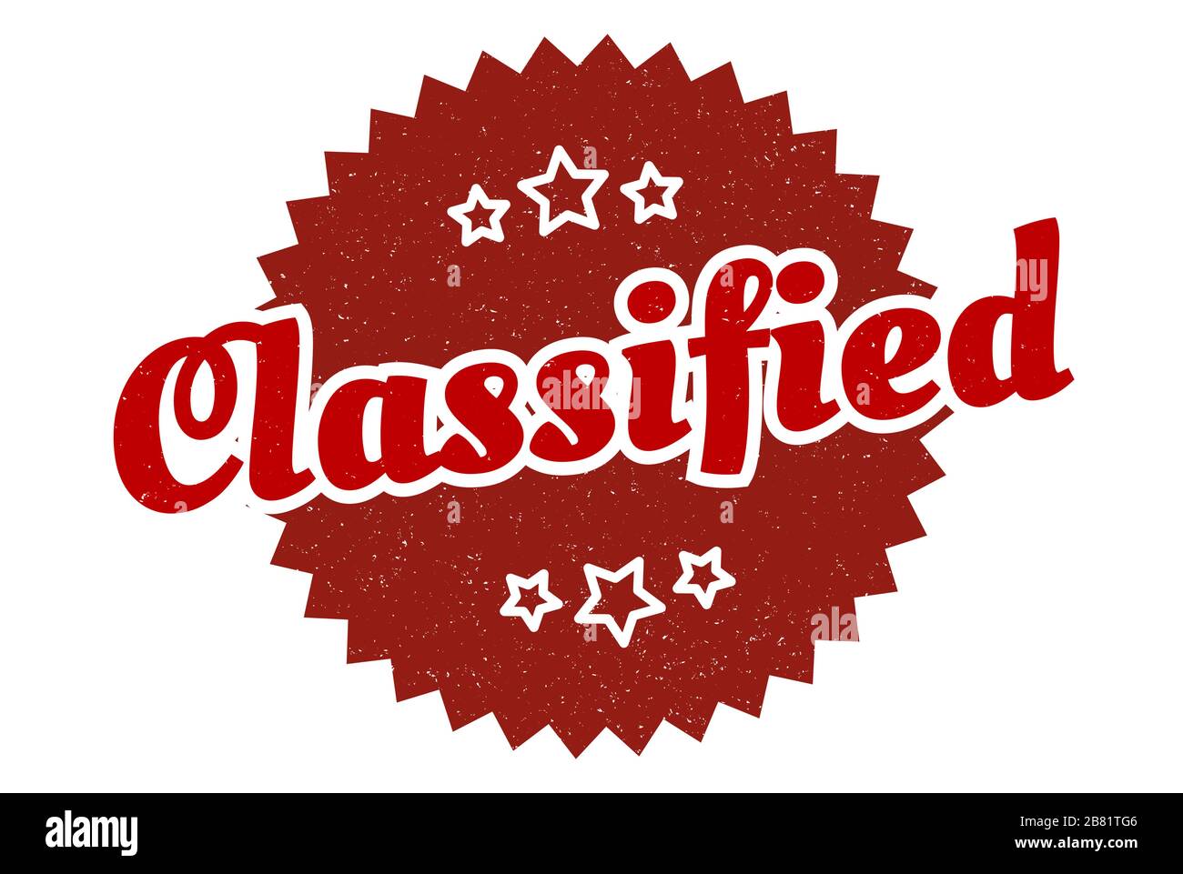 classified sign. classified round vintage retro label. classified Stock ...