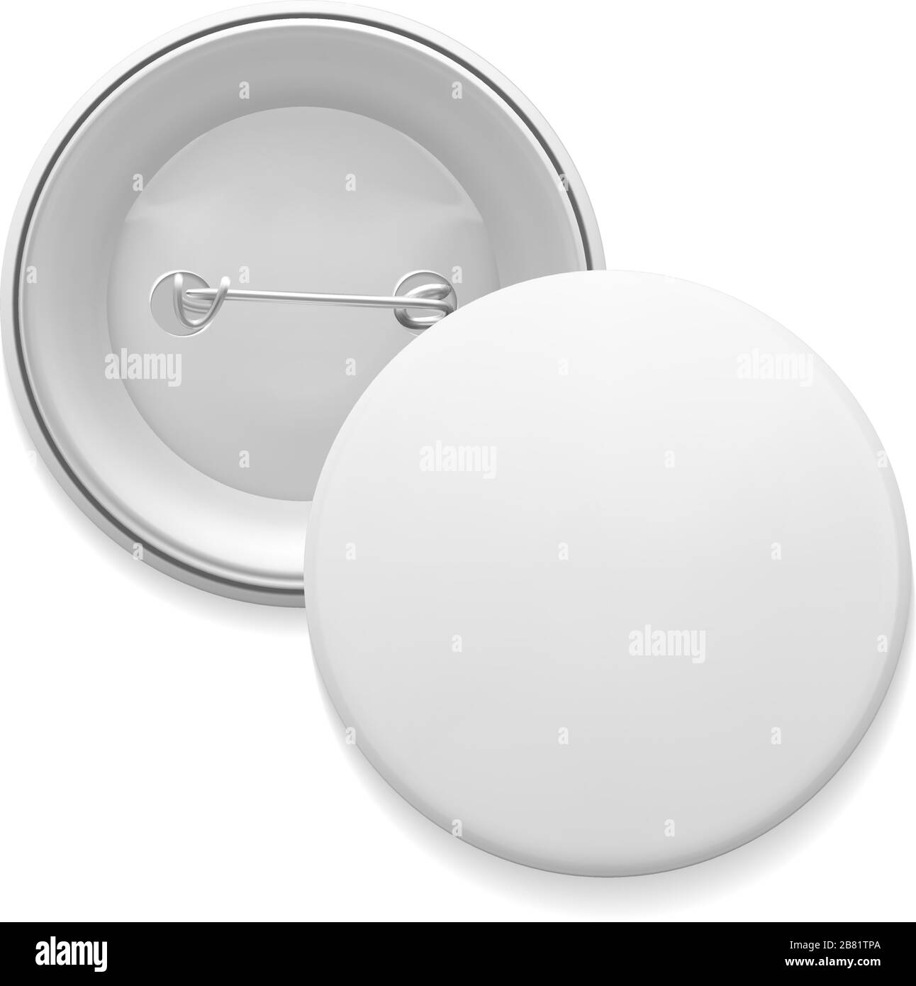 Blank white round pin Stock Vector Image & Art - Alamy