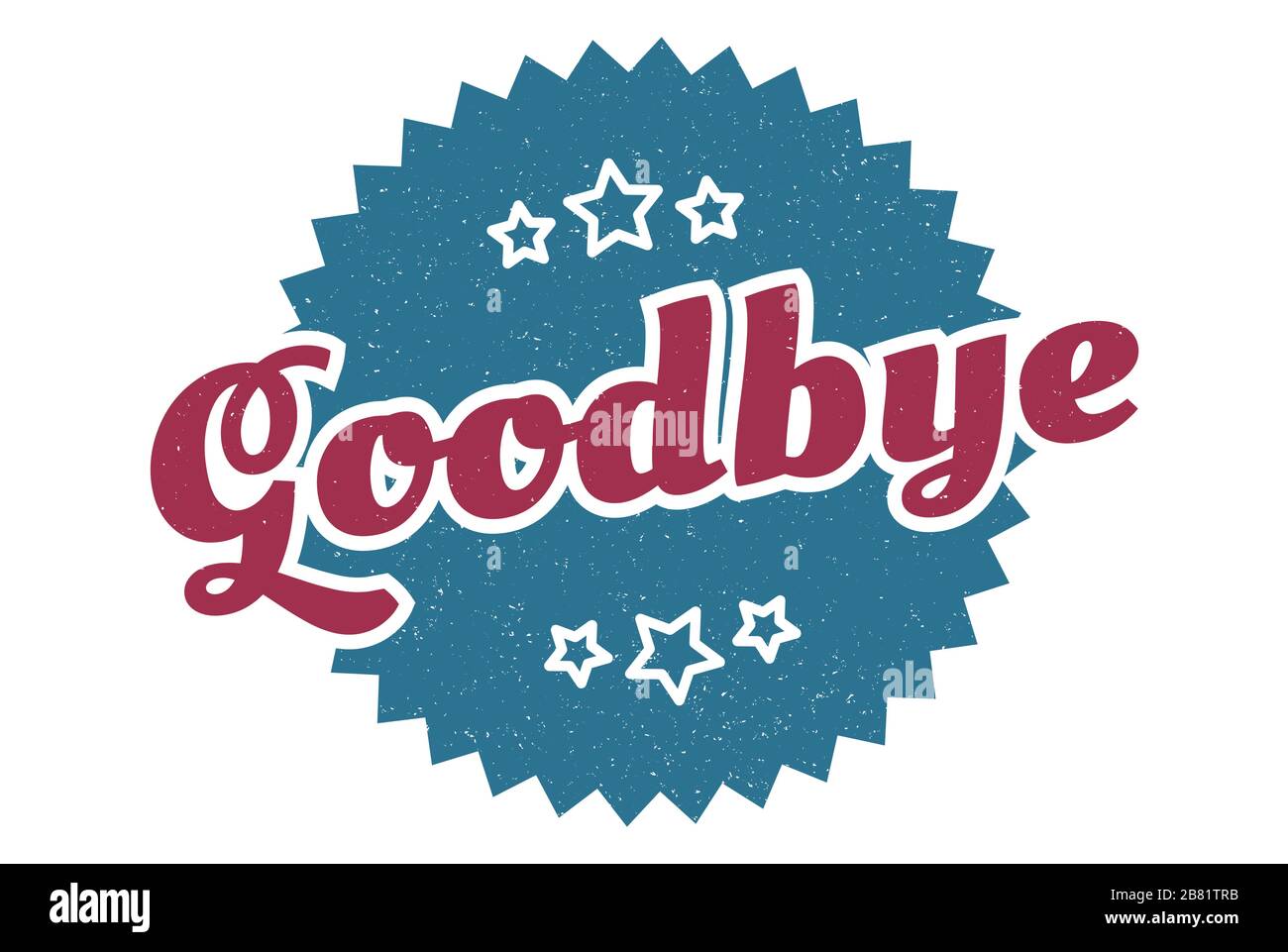 goodbye sign. goodbye round vintage retro label. goodbye Stock Vector ...