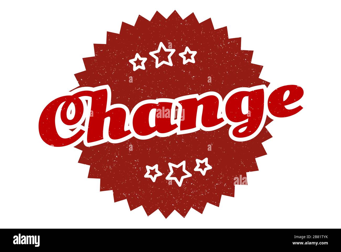 change sign. change round vintage retro label. change Stock Vector ...