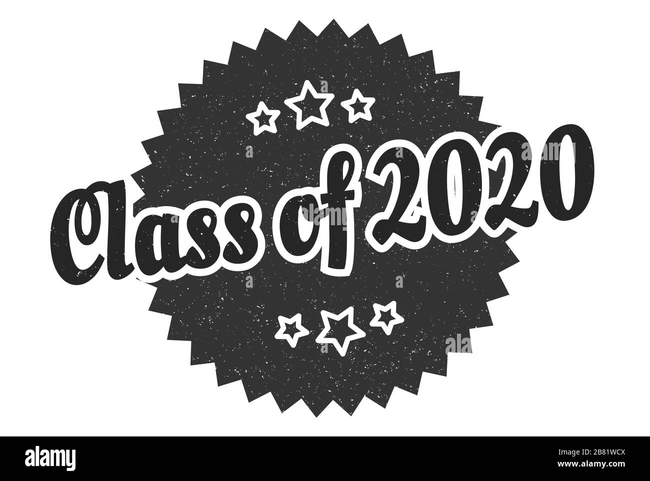 class of 2020 sign. class of 2020 round vintage retro label. class of ...