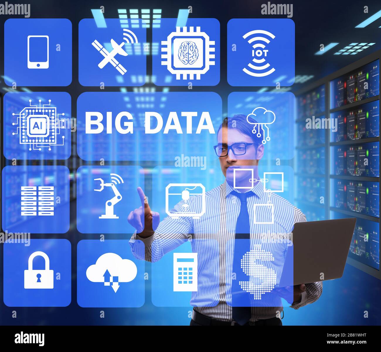 The big data computing concept of modern it technology Stock Photo - Alamy