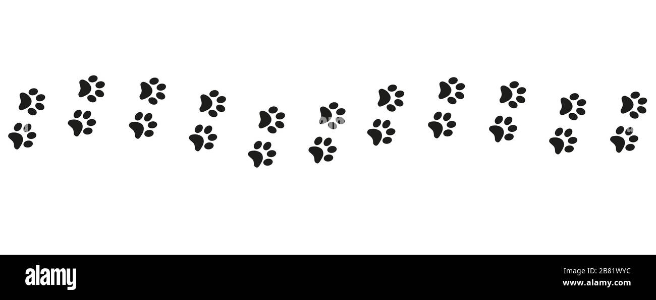 Track of cat dog tracks, footprint, design Stock Vector Image & Art - Alamy