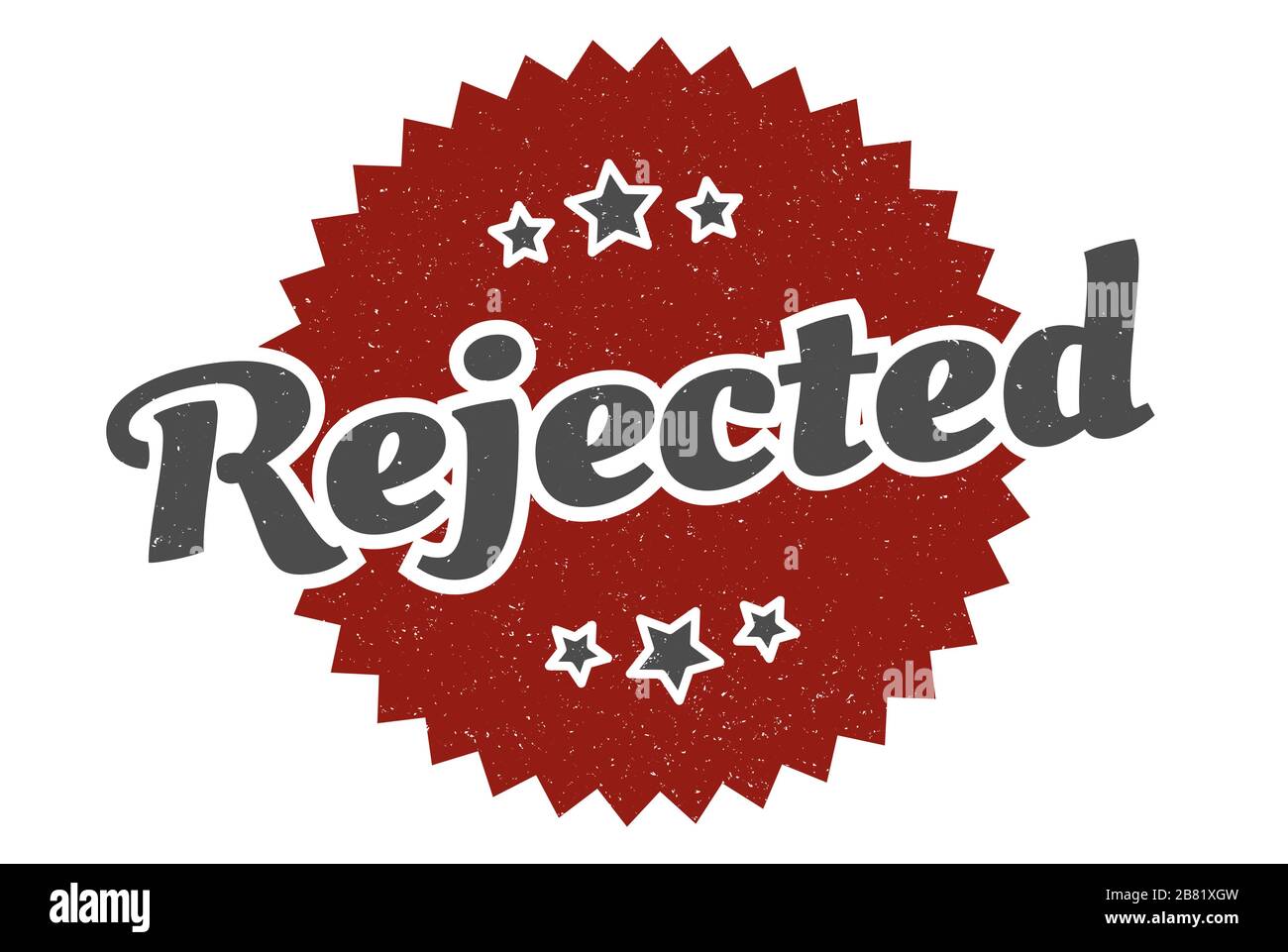 rejected sign. rejected round vintage retro label. rejected Stock ...