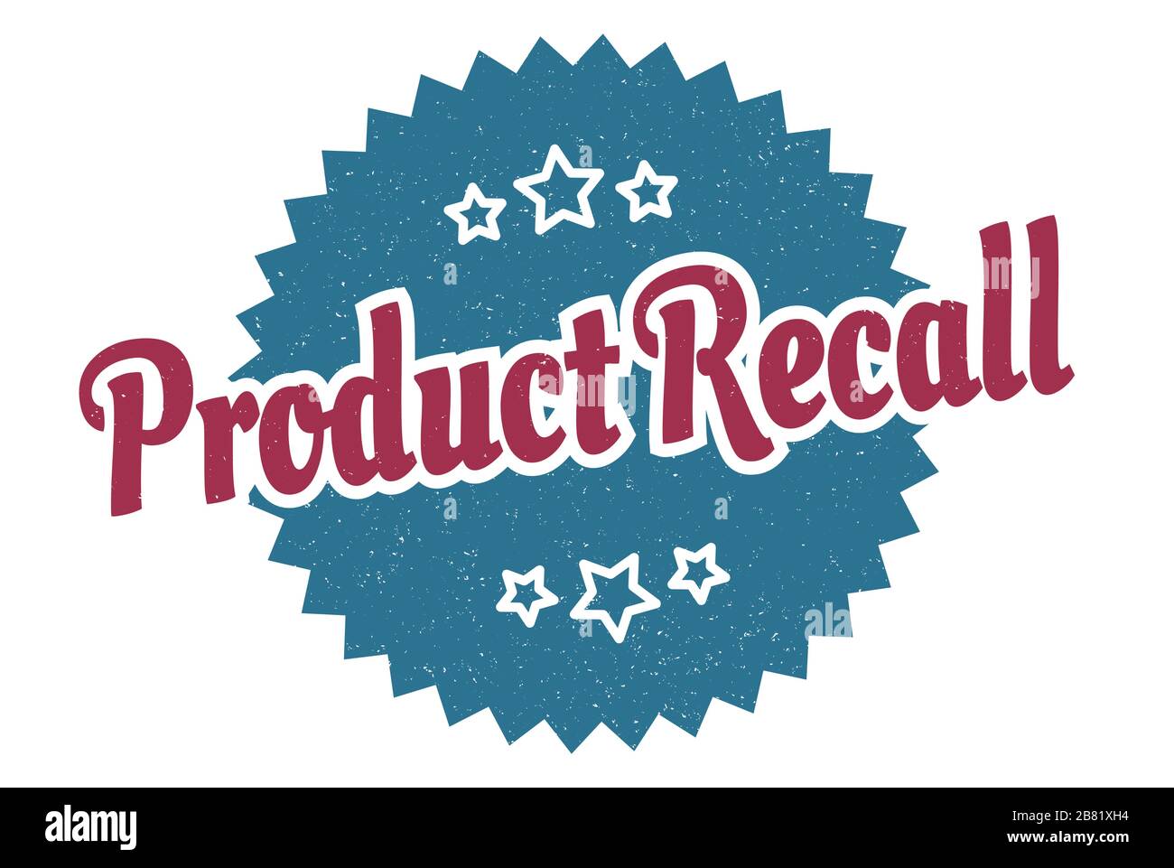 product recall sign. product recall round vintage retro label. product ...