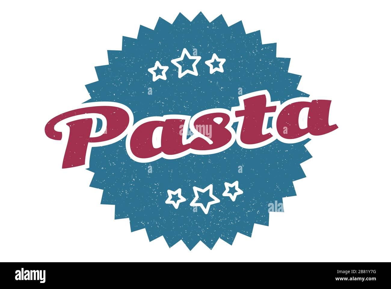 pasta sign. pasta round vintage retro label. pasta Stock Vector Image ...
