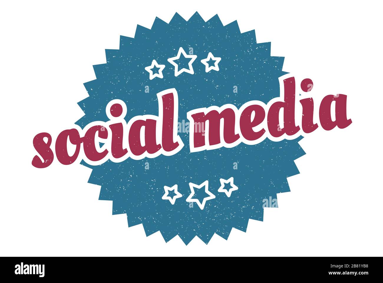 social media sign. social media round vintage retro label. social media ...