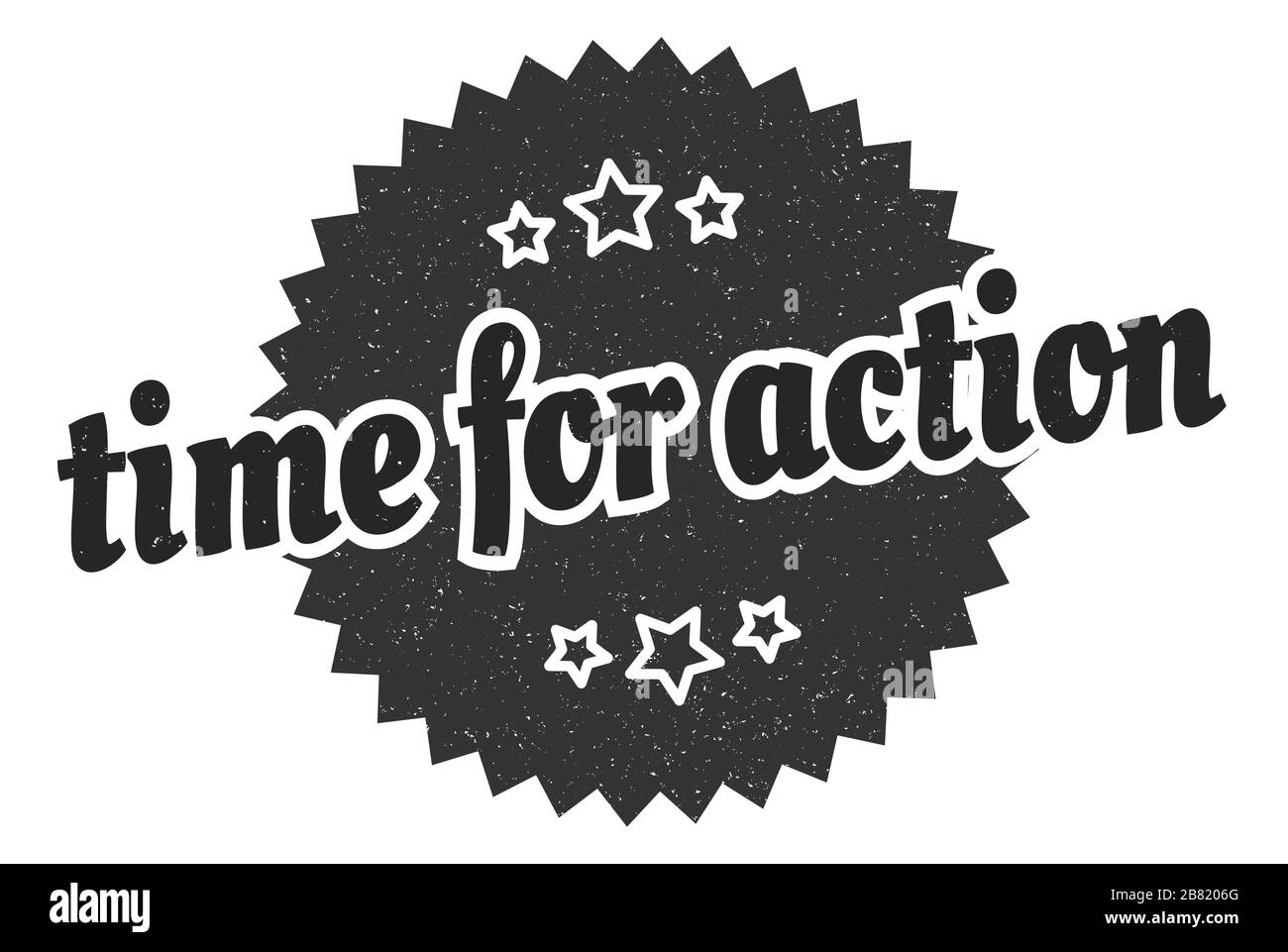 time for action sign. time for action round vintage retro label. time ...