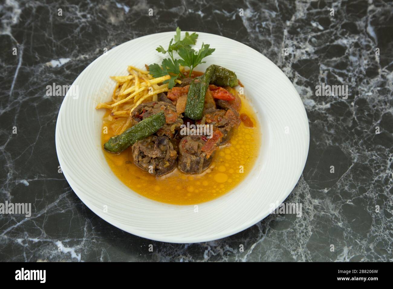 beef steak from turkish cuisine (dana lokum Stock Photo - Alamy